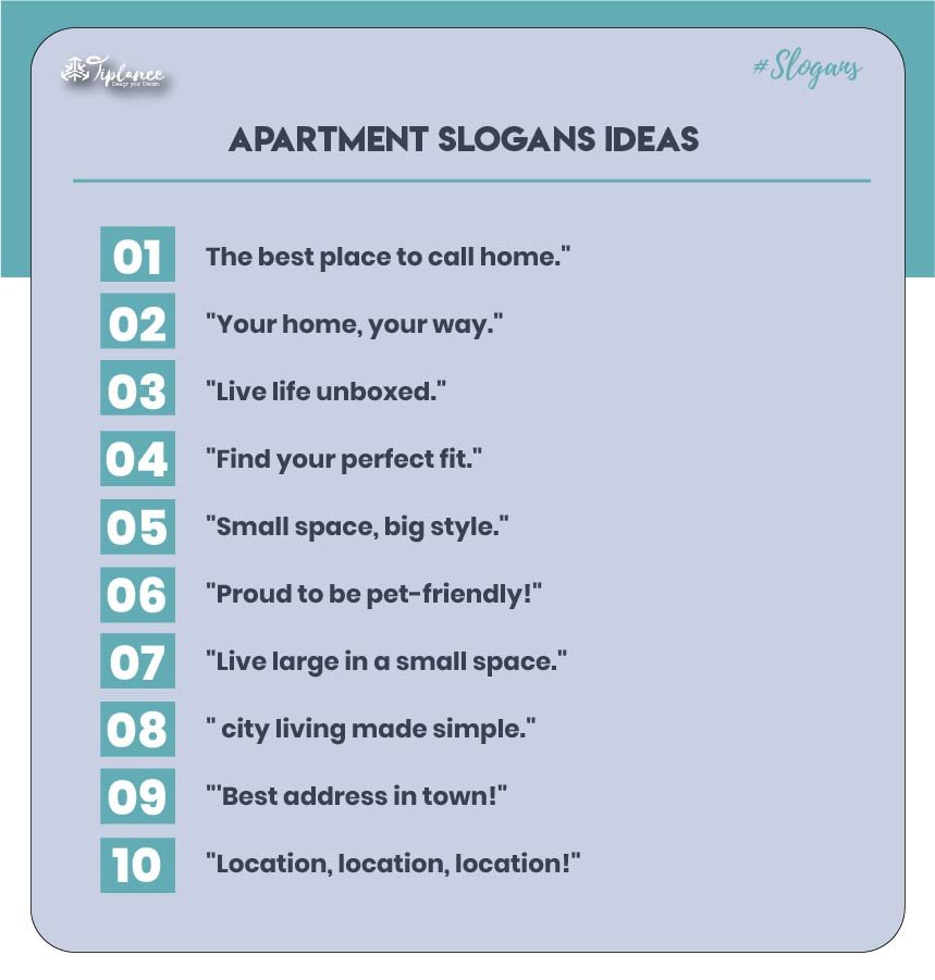 101 Best Apartment Slogans Ideas Taglines Tiplance