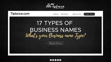 17 Types Of Business name with Realtime Examples. - Tiplance