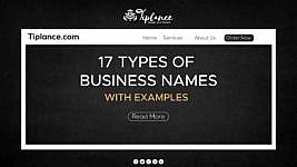 17 Types Of Business name with Realtime Examples. - Tiplance
