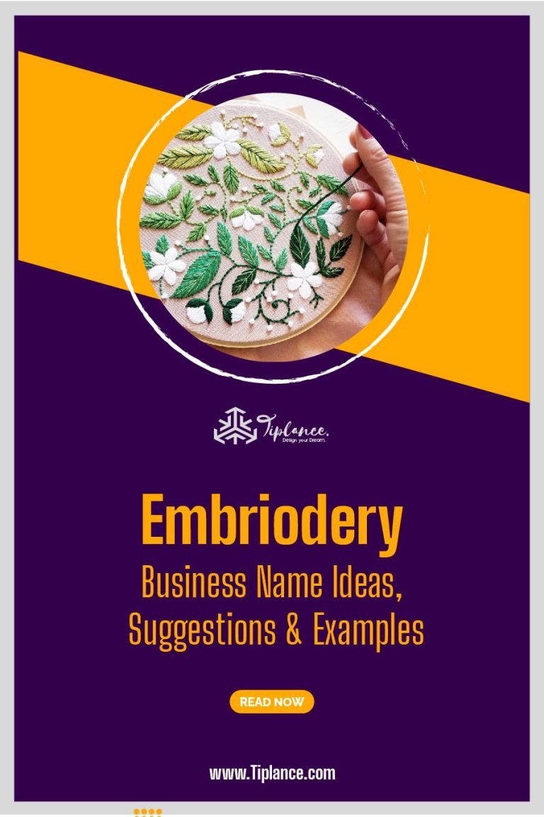 141 Creative Embroidery business names ideas & Examples - Tiplance
