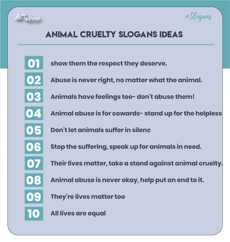 103+ Best Animal Cruelty Slogans Ideas & Examples - Tiplance