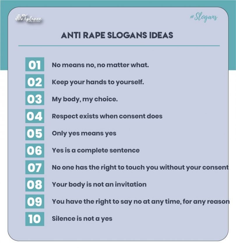 107+ Popular Anti Rape Slogans Ideas & Samples - Tiplance
