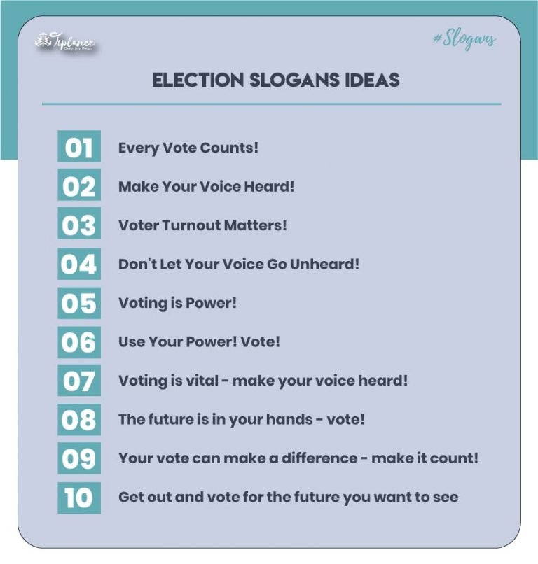117+ Attractive Election Slogans Taglines & Ideas - Tiplance