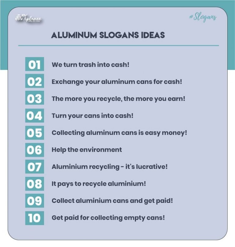 103+ Attractive Aluminum Slogans Samples & Ideas - Tiplance