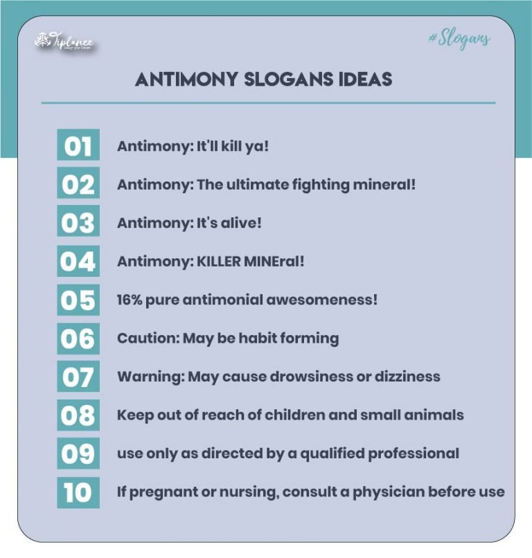 119+ Attractive Antimony Slogans & Taglines Sample - Tiplance