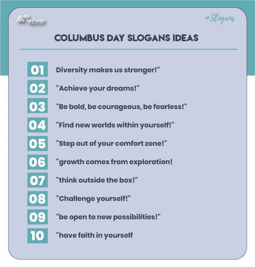 117+ Funny Columbus Day Slogans Taglines & Ideas - Tiplance