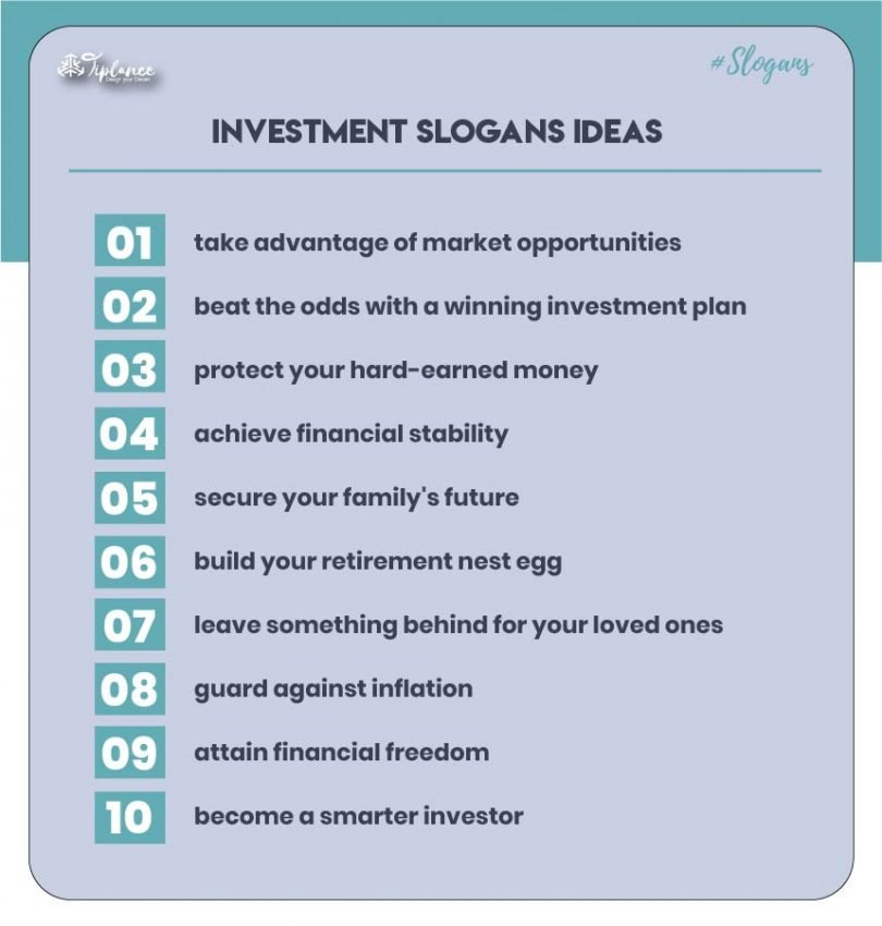 105+ Best Investment Slogans & Taglines Ideas - Tiplance