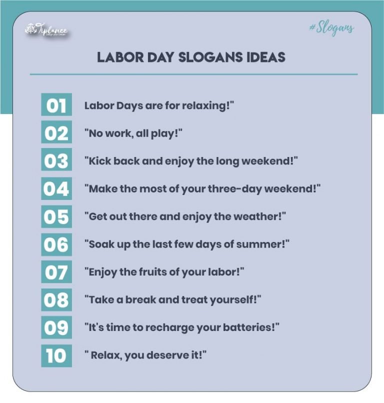 103+ Amazing Labor Day Slogans Samples & Examples - Tiplance