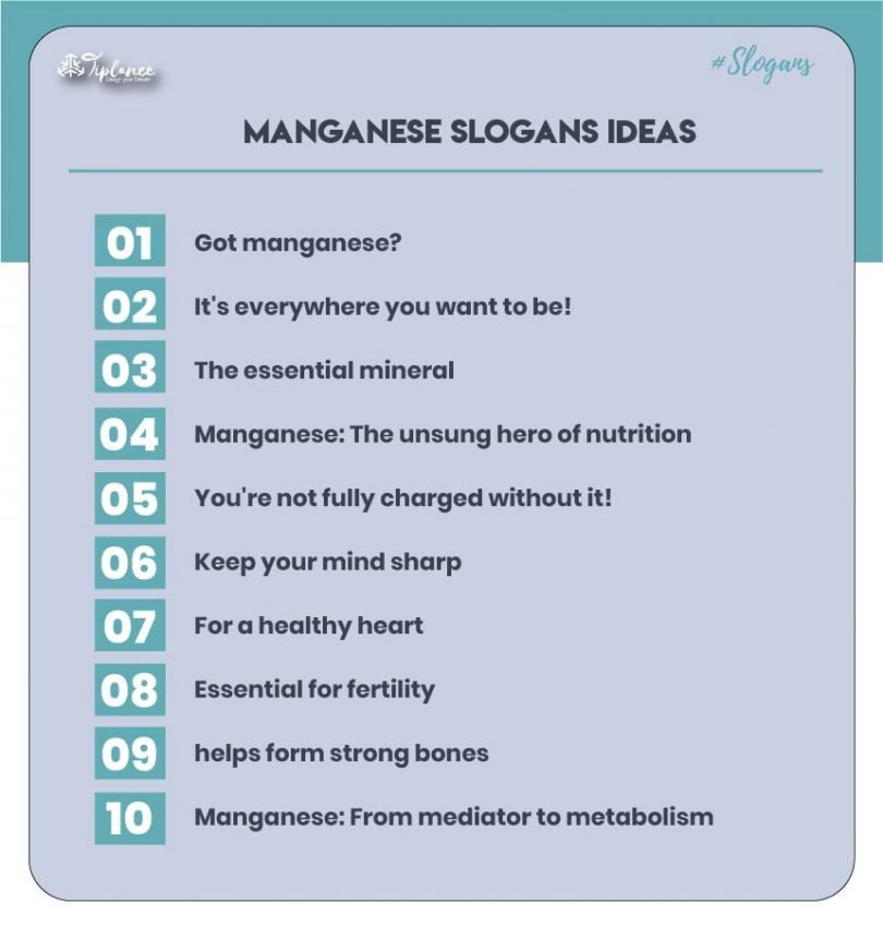 103+ Catchy Manganese Slogans & Taglines Examples - Tiplance