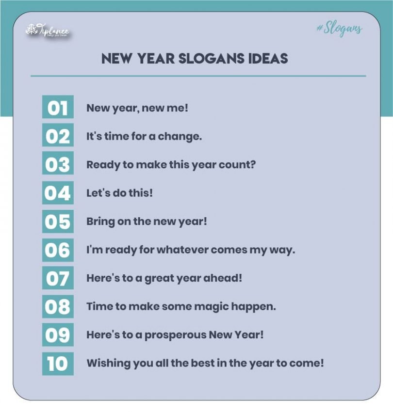 117+ Catchy New Year Slogans & Taglines Example - Tiplance