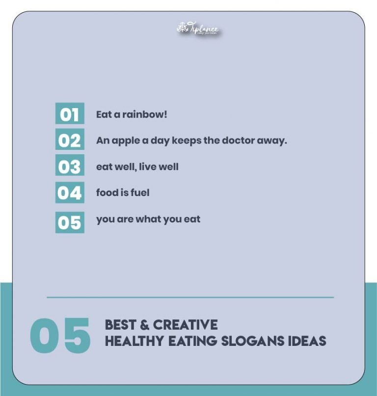 109+ Creative Healthy Eating Slogans Taglines & Ideas - Tiplance