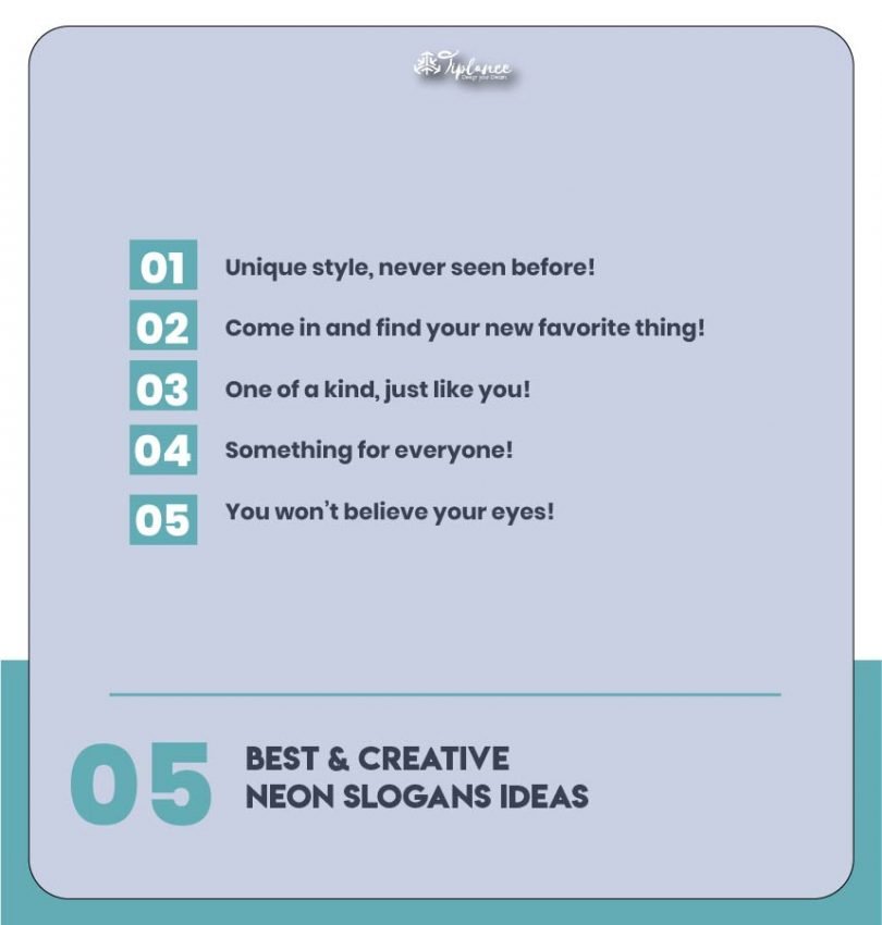 107+ Creative Neon Slogans Examples & Suggestions - Tiplance