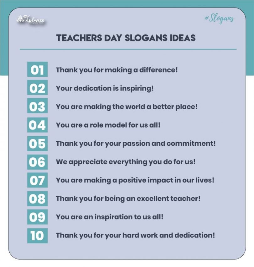 113+ Creative Teachers Day Slogans & Taglines Ideas - Tiplance