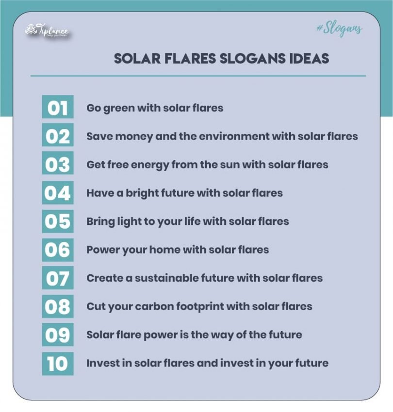 105+ Best Solar Flares Slogans & Taglines Ideas - Tiplance