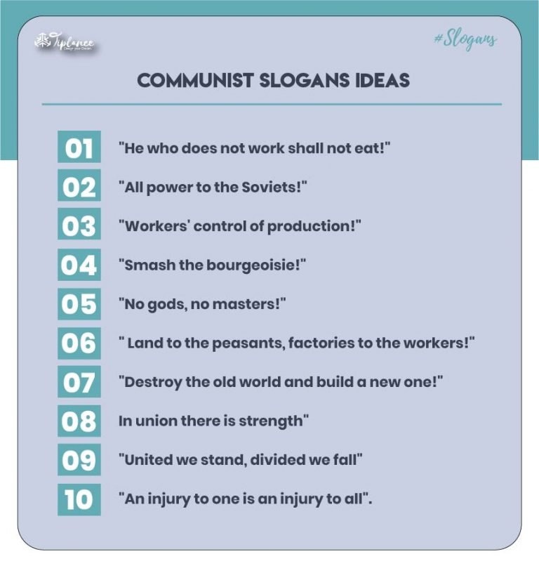 113+ Best Communist Slogans & Taglines Samples - Tiplance