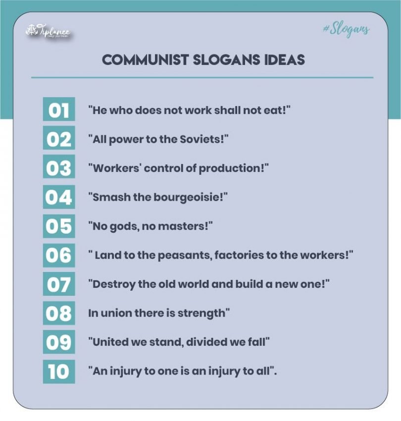113+ Best Communist Slogans & Taglines Samples - Tiplance