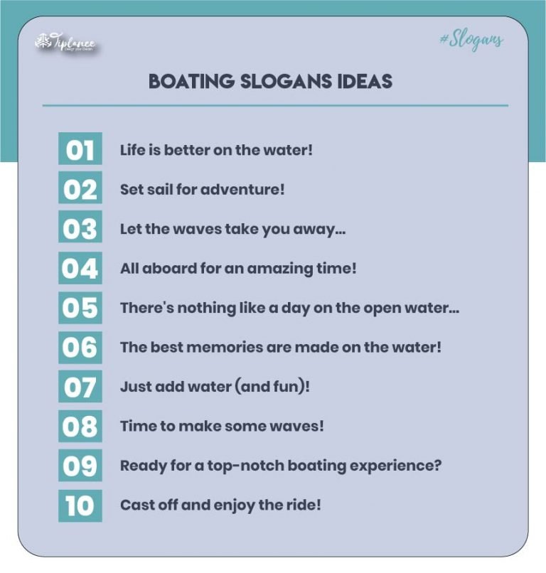 103+ Attractive Boating Slogans Ideas & Examples - Tiplance