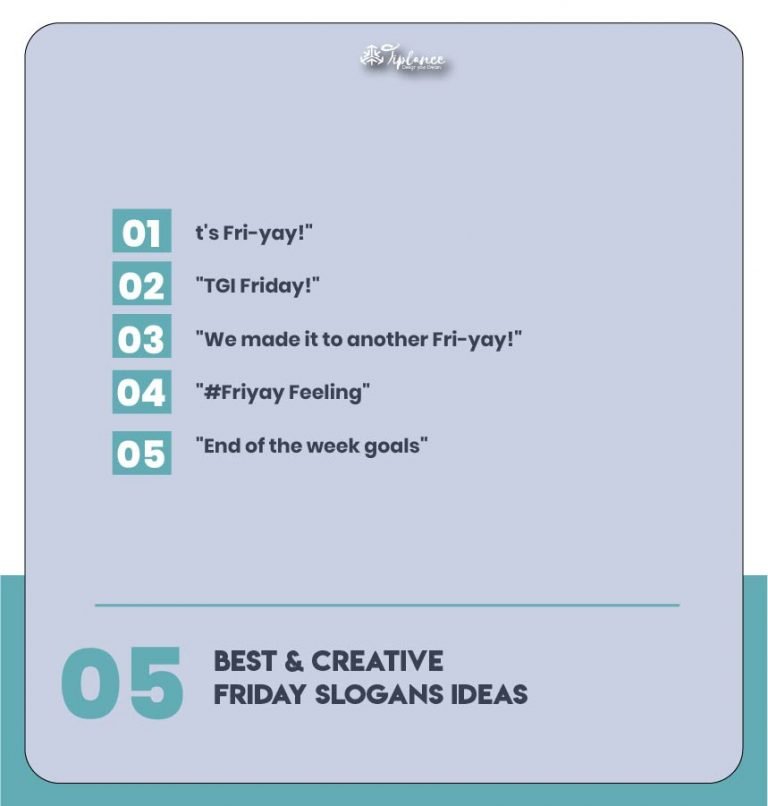 103+ Popular Friday Slogans Examples & Taglines - Tiplance