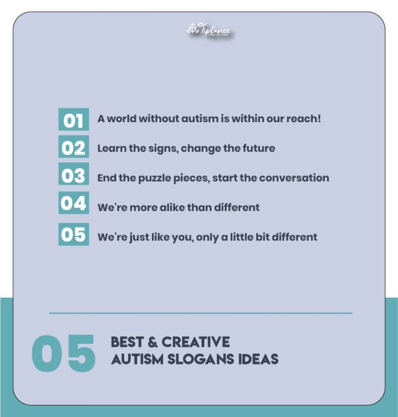 Autism campaign slogans - Tiplance