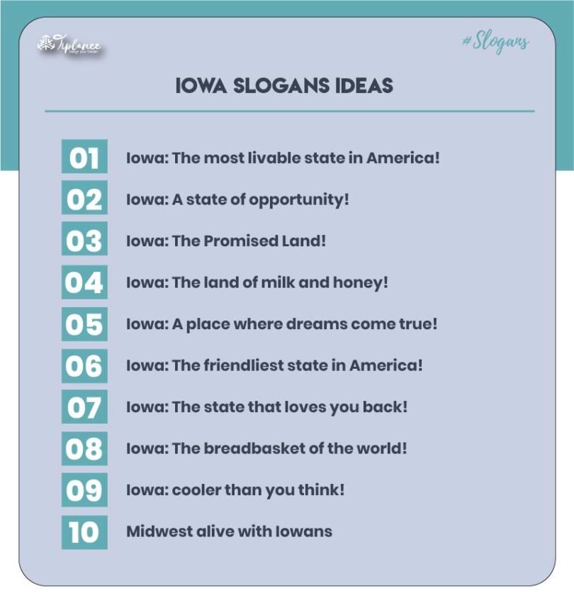 105+ Unique Iowa Slogans Samples & Ideas - Tiplance