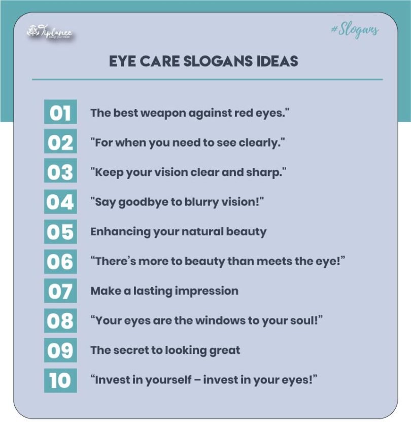 125+ Eye Care Slogans Example & Sample - Tiplance