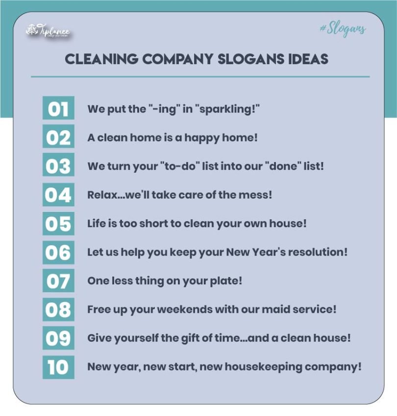 107+ Creative Cleaning Company Slogans Ideas & Taglines - Tiplance