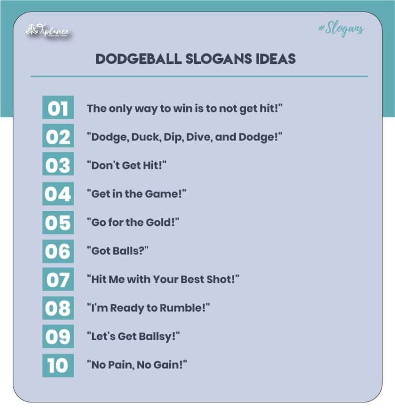 109+ Genius Dodgeball Slogans Taglines & Ideas - Tiplance