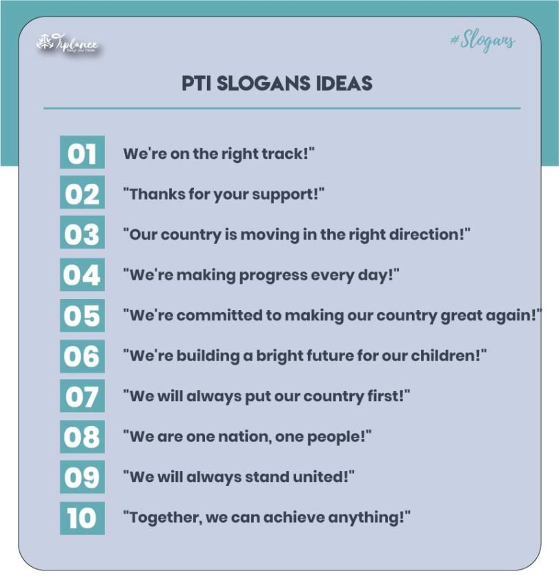 109+ Great PTI Slogans Examples & Taglines - Tiplance