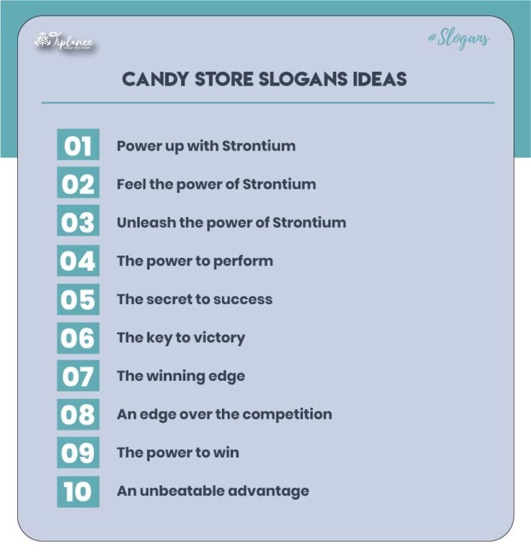 Perfect Candy Store Slogans Taglines - Tiplance