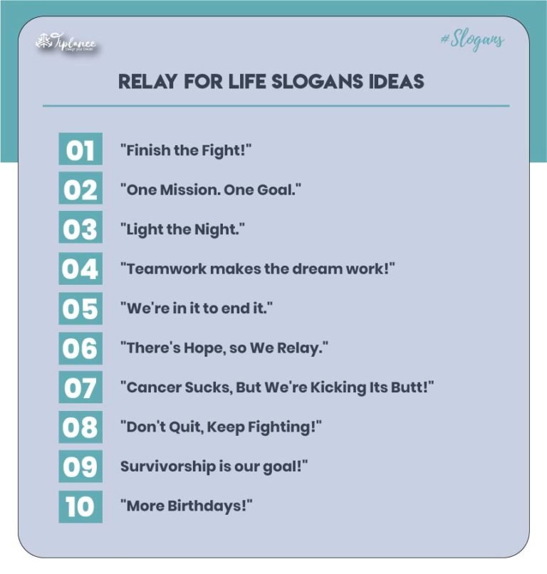 101+ Creative Relay for Life Slogans Taglines & Ideas - Tiplance