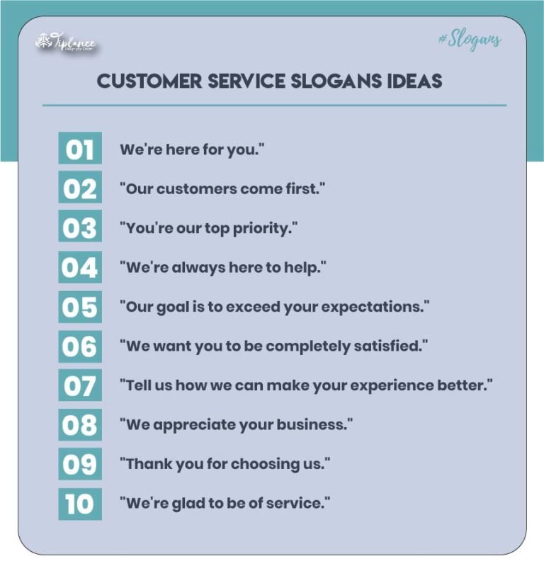 105+ Unique Customer Service Slogans Taglines & Samples