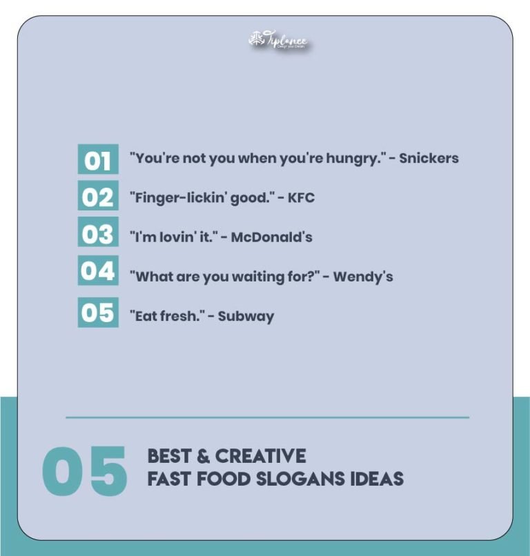 109+ Unique Fast Food Slogans & Taglines Ideas - Tiplance