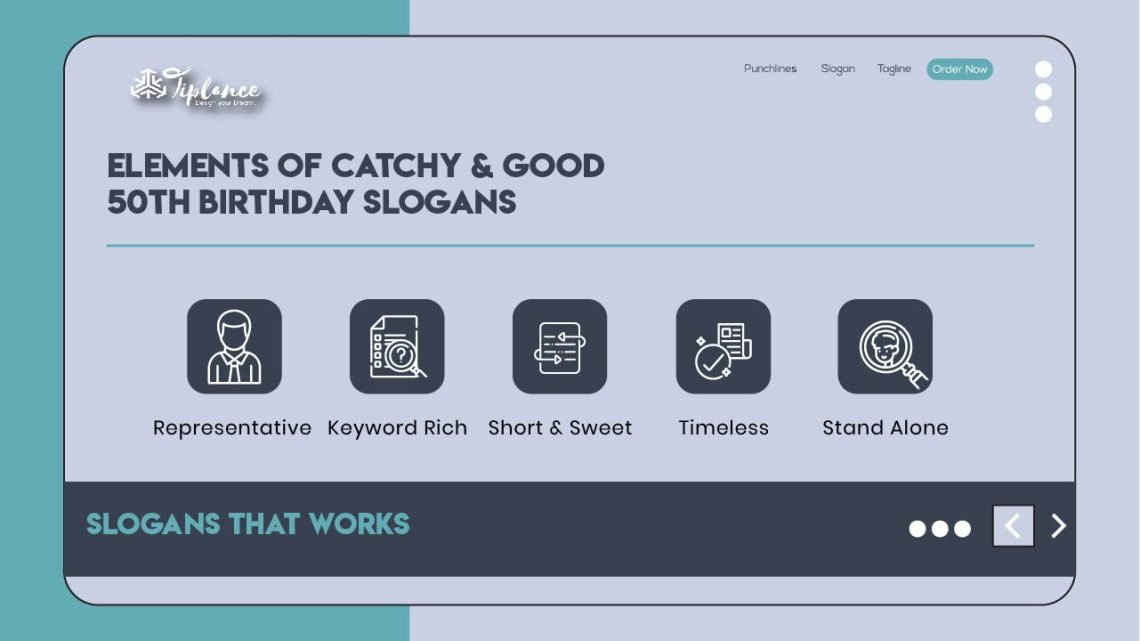 135+ Successful 50th Birthday Slogans Taglines & Ideas - Tiplance