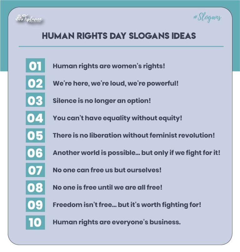 165+ Creative Human Rights day Slogans Examples - Tiplance