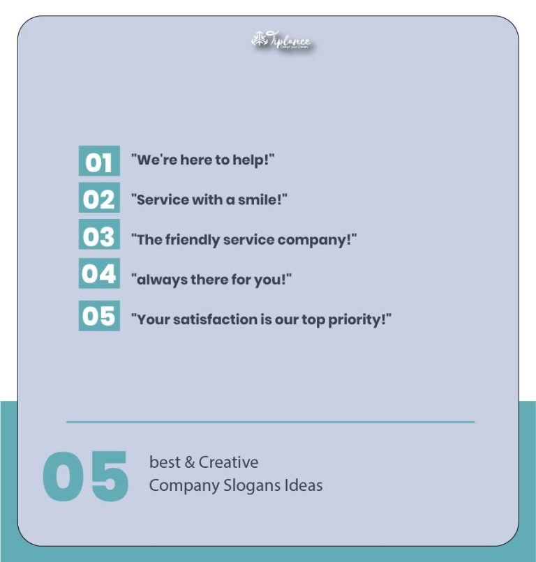 111+ Creative Company Slogans & Taglines - Tiplance
