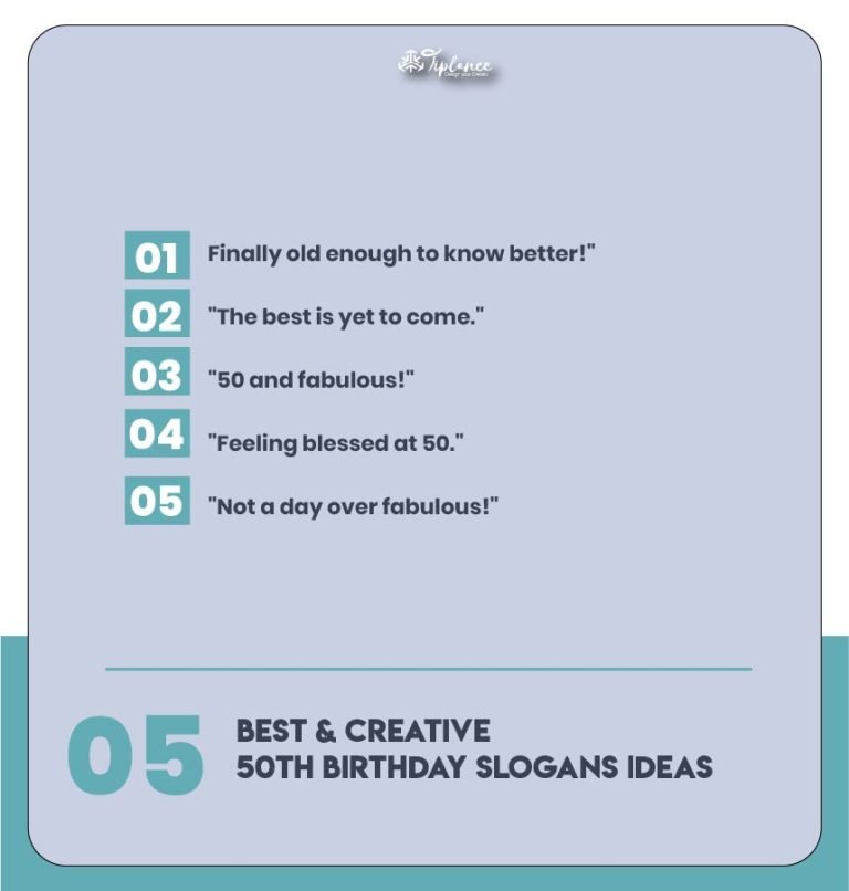 135+ Successful 50th Birthday Slogans Taglines & Ideas - Tiplance