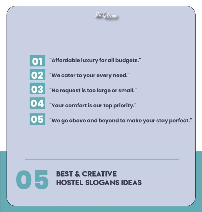 117+ Attractive Hostel Slogans Taglines & Ideas - Tiplance