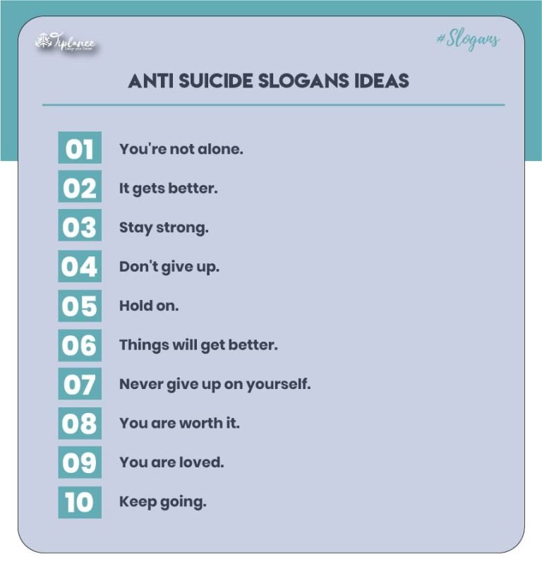 115+ Creative Anti Suicide Slogans Taglines & Example - Tiplance