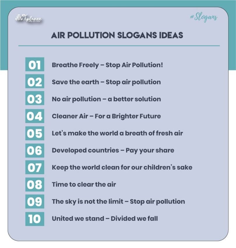 121+ Best Air Pollution Slogans & Samples - Tiplance