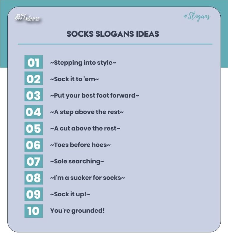 111+ Best Socks Slogans & Sample Ideas - Tiplance