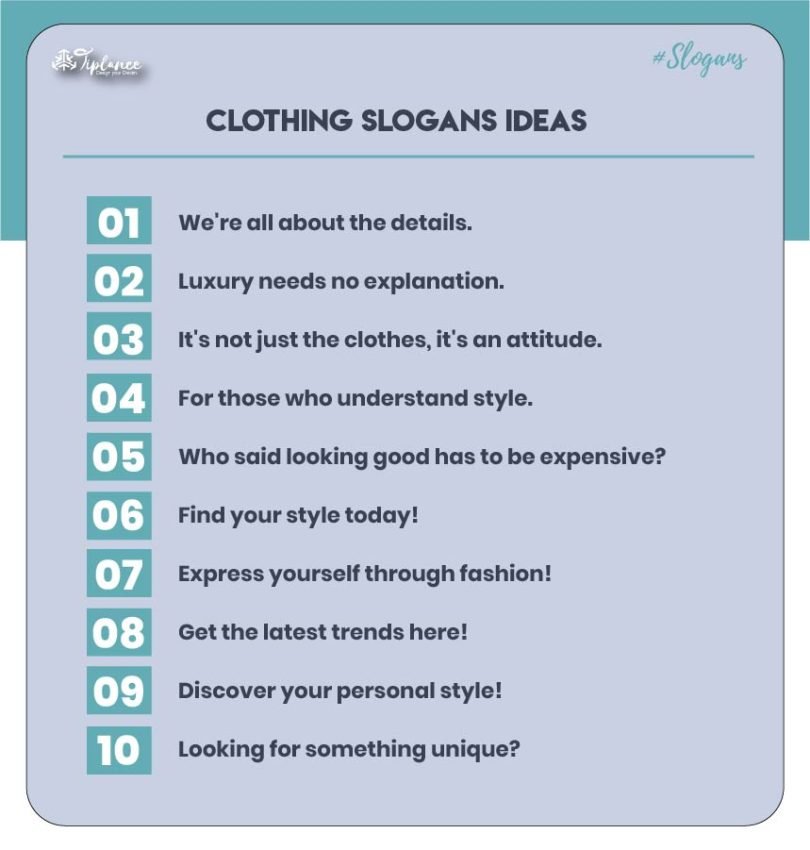 125+ Creative Clothing Brand Slogans & Taglines - Tiplance