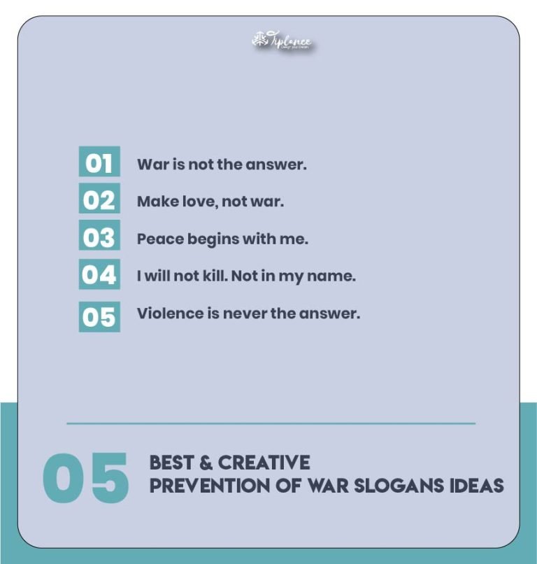 115+ Unique Slogans on Prevention of War Ideas & Taglines