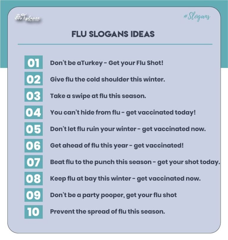 101+ Best Flu Slogans Ideas & Examples - Tiplance