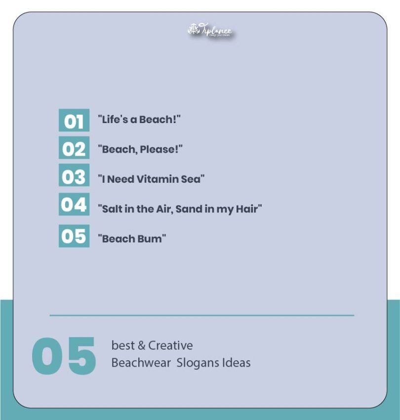 111+ Creative Beachwear Slogans Taglines & Example's - Tiplance