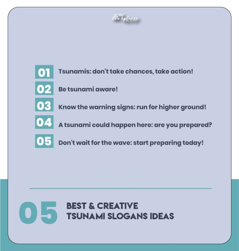 105+ Creative Tsunami Slogans Taglines & Ideas - Tiplance