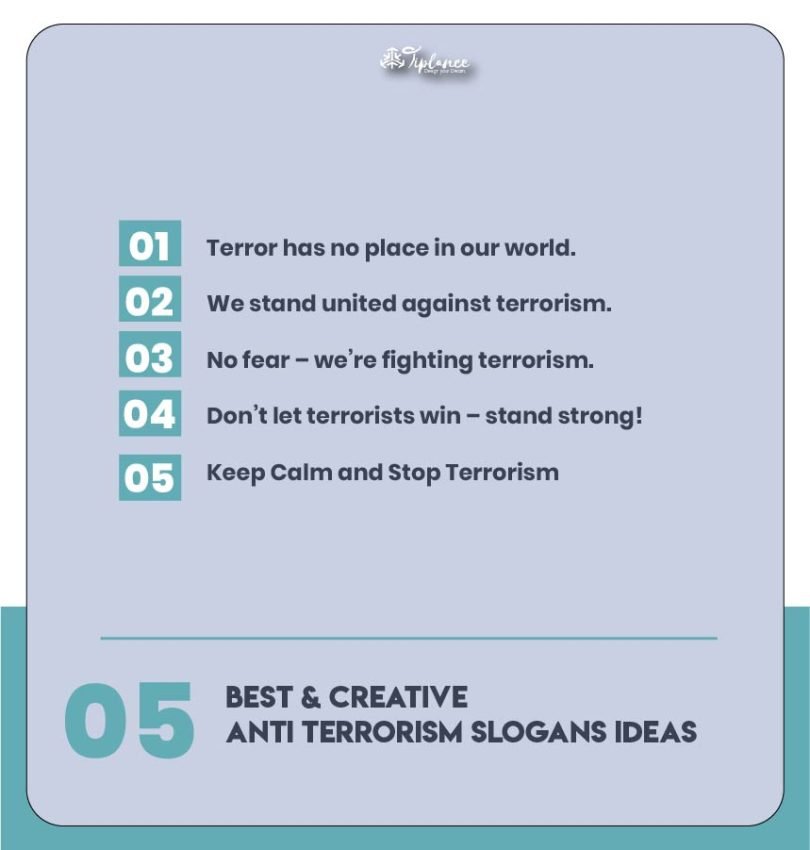 111+ Powerful Anti Terrorism Slogans Suggestion & Ideas - Tiplance