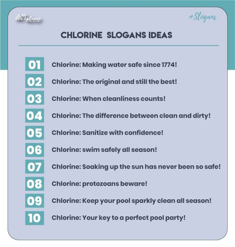 103+ Popular Chlorine Slogan Examples & Samples - Tiplance