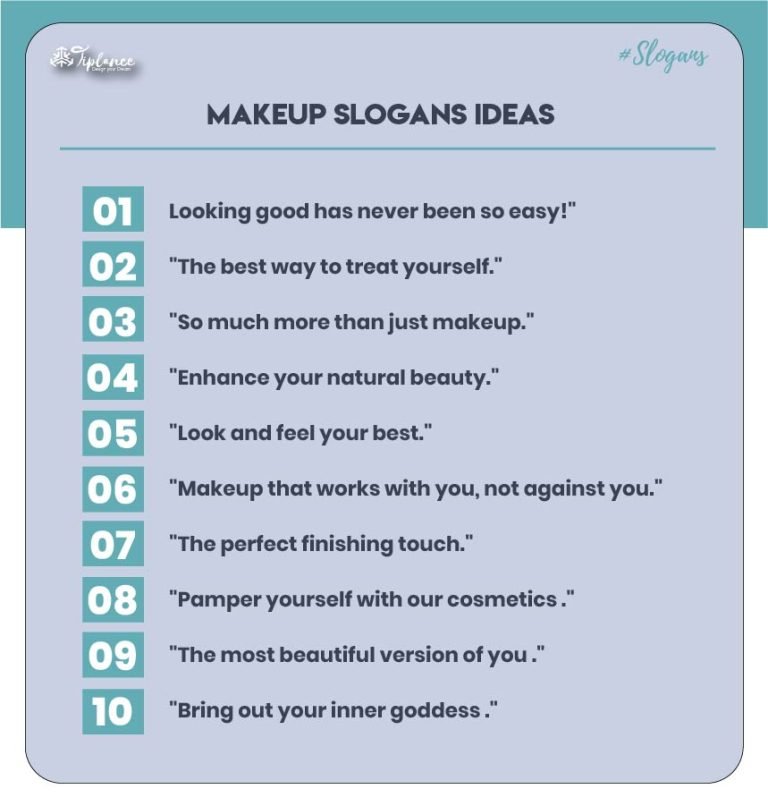 101+ Best Makeup Slogans Ideas & Examples - Tiplance
