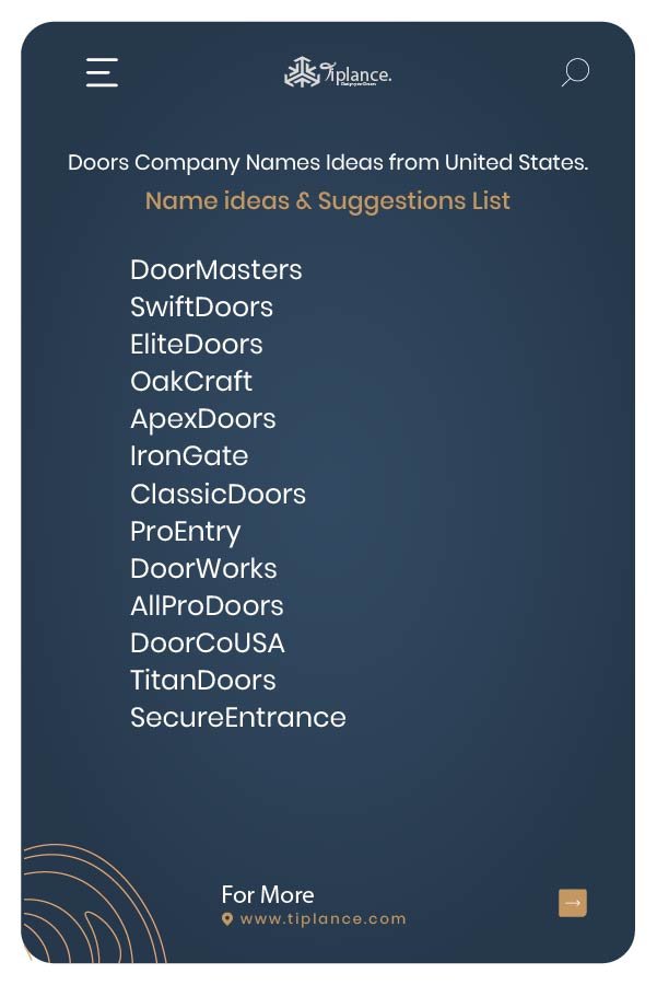 121 Creative Doors Company Names Ideas Example Tiplance 121 Creative Doors Company Names Ideas Example Tiplance