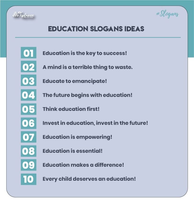 113+ Popular Slogans On Education Taglines & Ideas - Tiplance